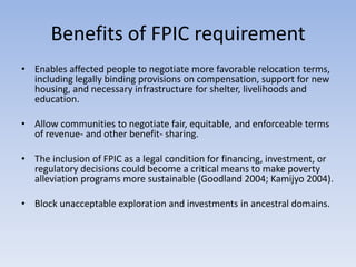 Free and Prior Informed Consent (FPIC) in Carbon Projects | PPTX