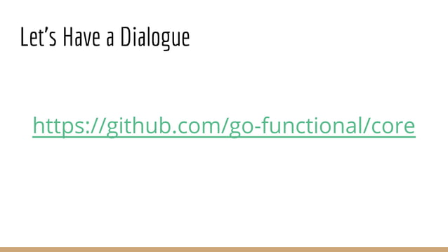 Functional Programming in Go | PPT