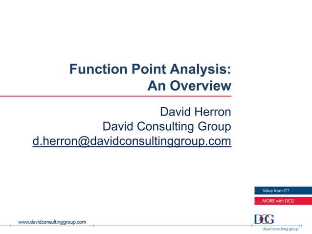 Function Point Analysis: An Overview | PPT