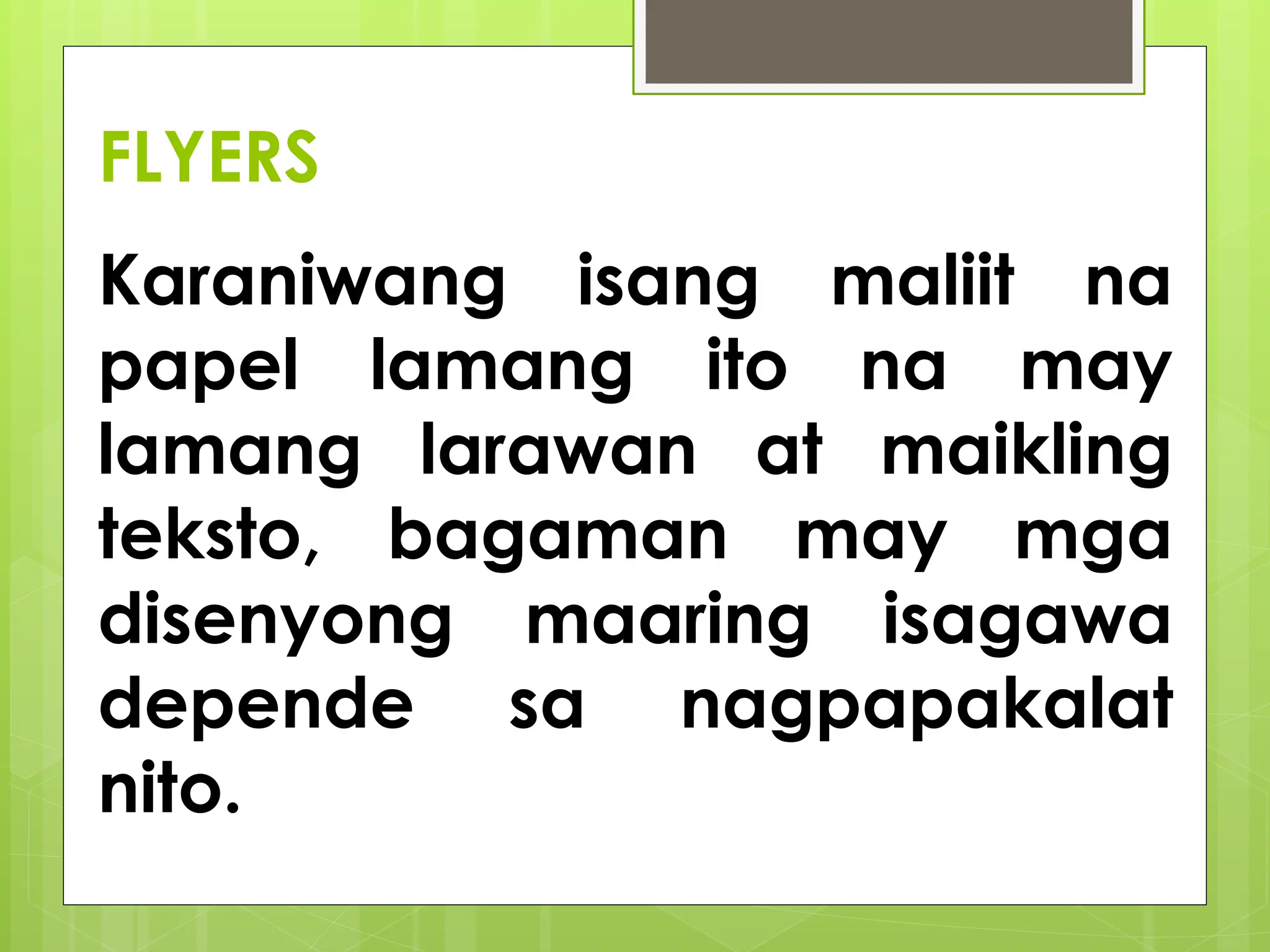 Ano ang Promo Material, mga Gamit at kahalagahan nito.pptx