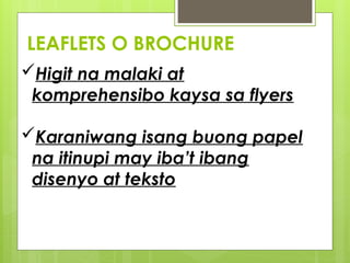 Ano ang Promo Material, mga Gamit at kahalagahan nito.pptx