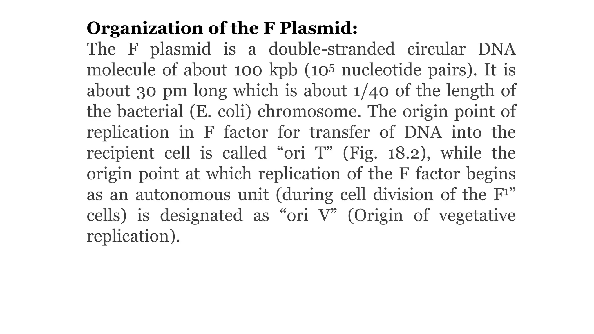 F plasmid organisation | PPTX