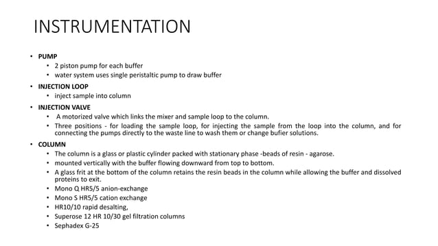 FPLC - Fast Protein Liquid Chromatography | PPTX