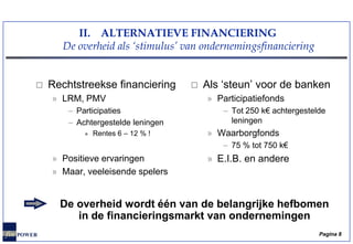 Fp lunch ondernemingsfinanciering | PPT