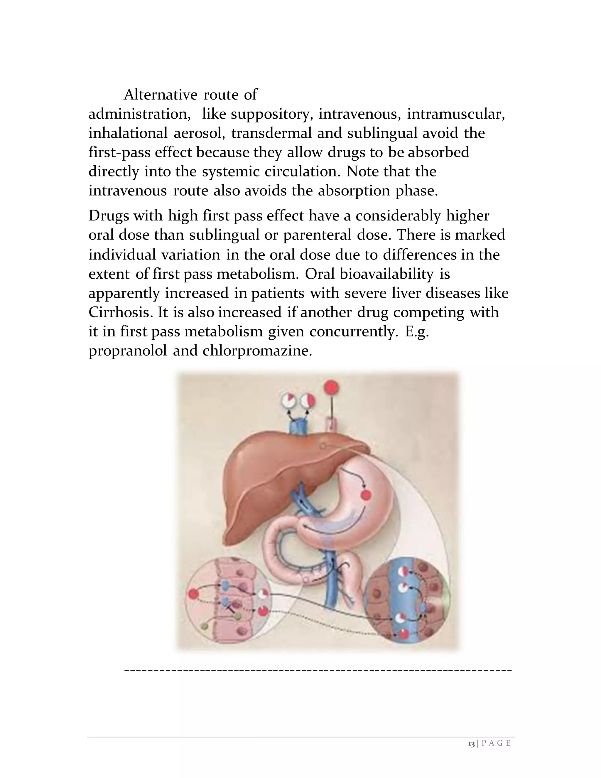 Absorption of Drug and First Pass Mechanism | DOCX