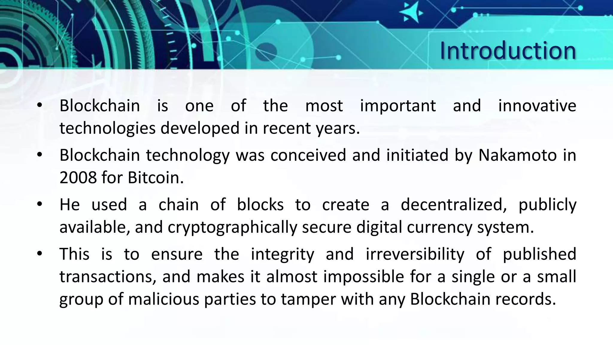 Blockchain presentation | PPTX