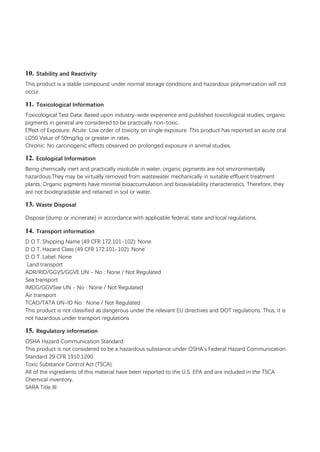 Pigment red 146 red fbb 5280-68-2 material safety data sheet msds sds ...