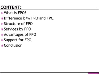 Farmer producer organization | PPTX