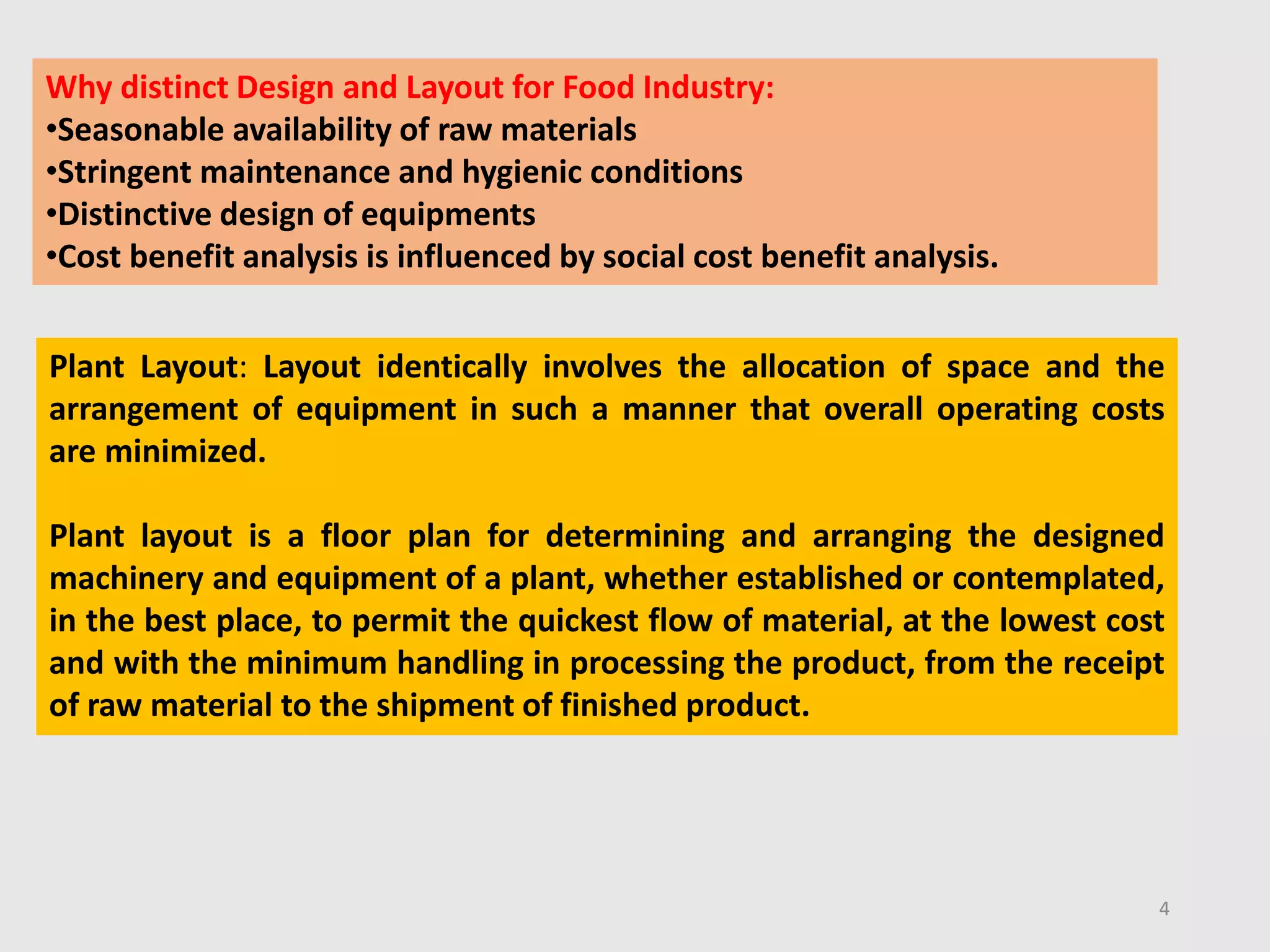 Design of Food Processing Plants | PPTX