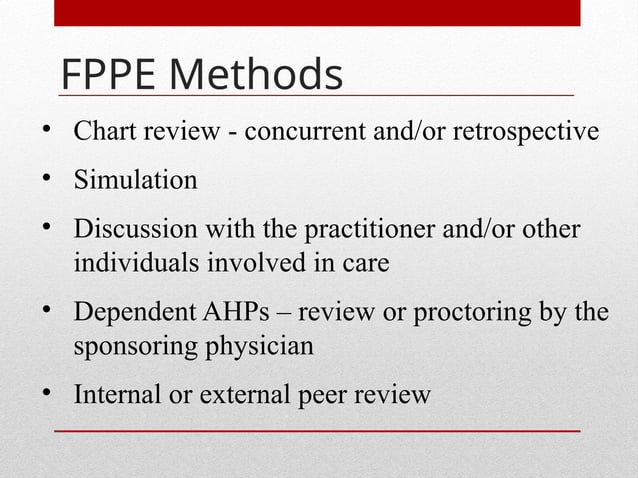 Ongoing & Focused Professional Practice Evaluation | PPTX | Healthcare Industry | Industries
