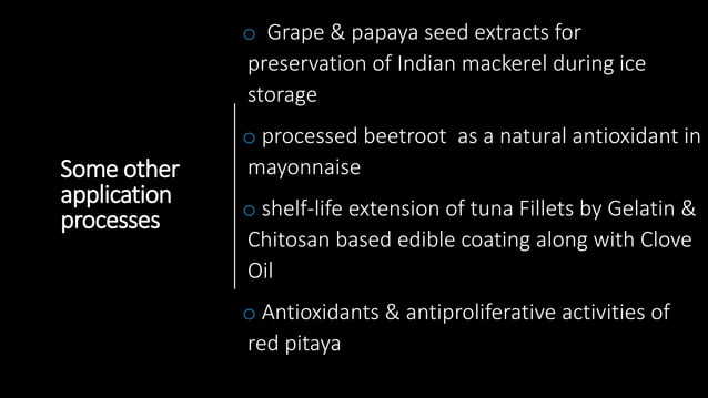Natural Antioxidant Extracts As Food Preservatives Ppt