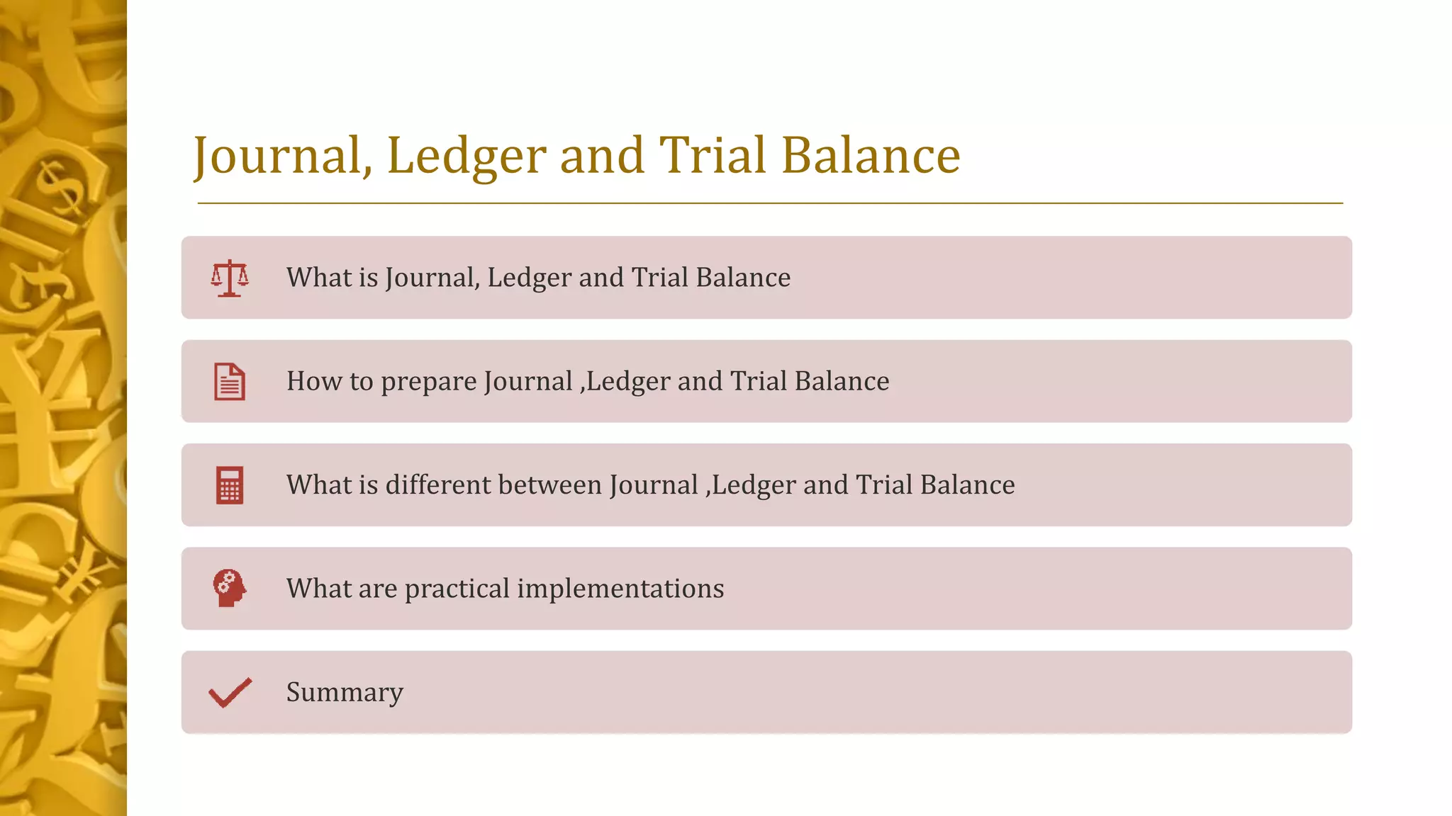 journal, ledger and trial balance | PPTX