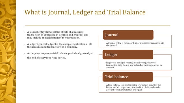 journal, ledger and trial balance | PPT