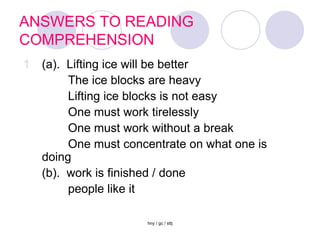 READING COMPREHENSION | PPT