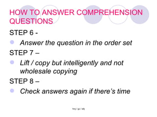 READING COMPREHENSION | PPT