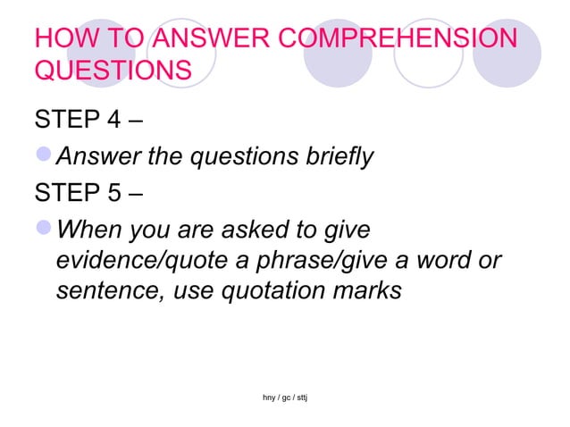 READING COMPREHENSION | PPT