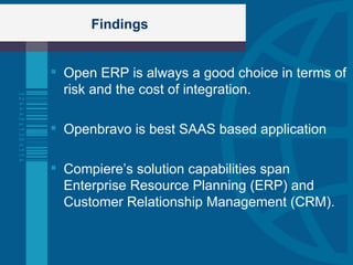 comparision between open source ERP systems | PPT