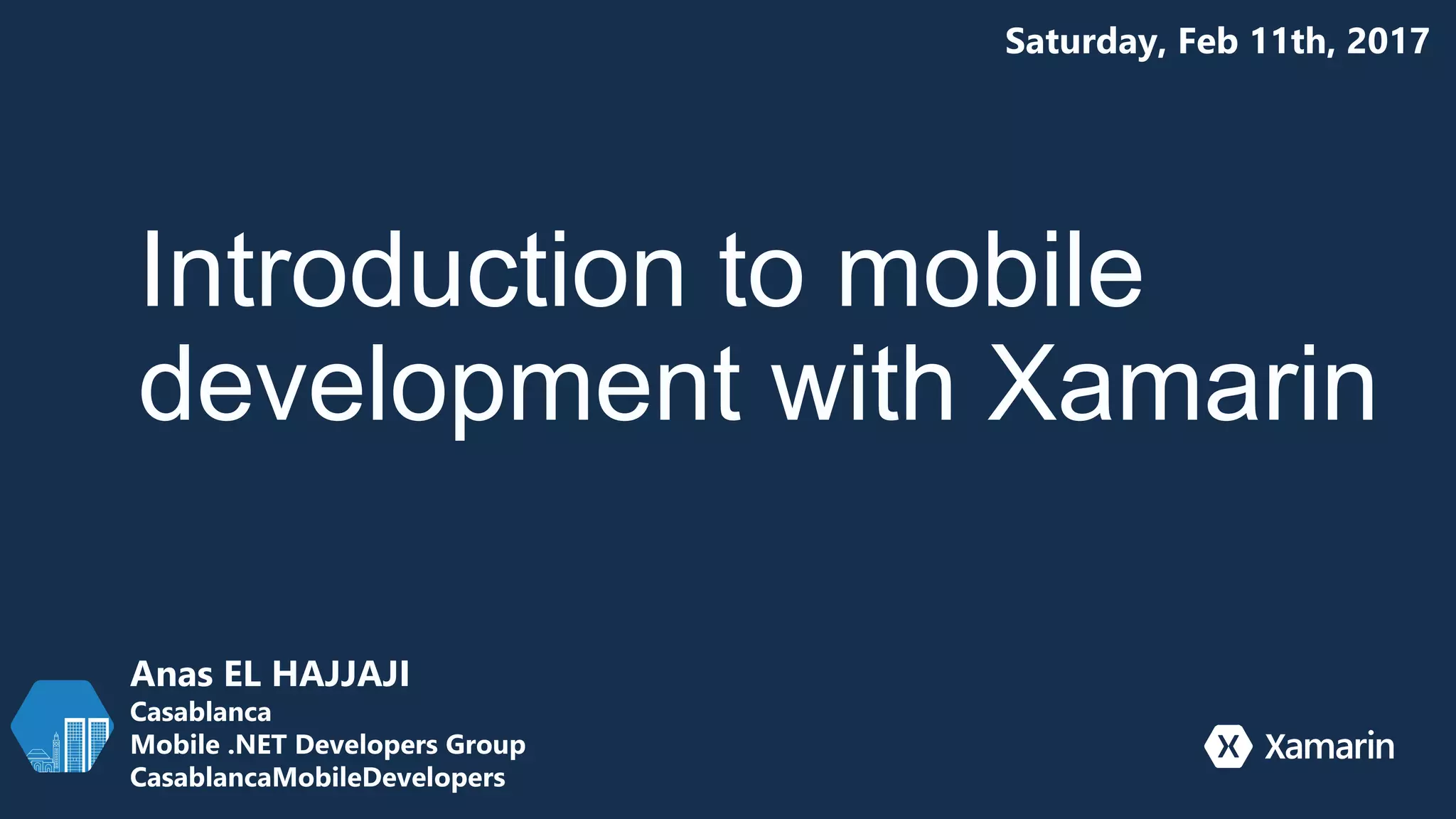 Xamarin introduction | PPT