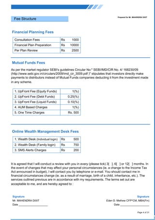 Financial Planning Report(Myfinancialplanner.in) | PDF