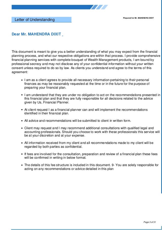 Financial Planning Report Myfinancialplanner in Financial Planning Report Myfinancialplanner in