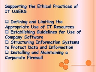 Ethics for IT Professionals and IT Users | PPTX