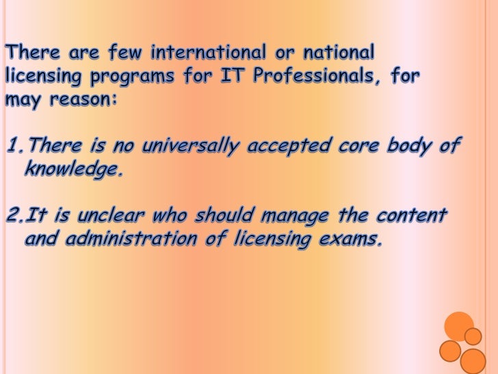 Ethics for IT Professionals and IT Users