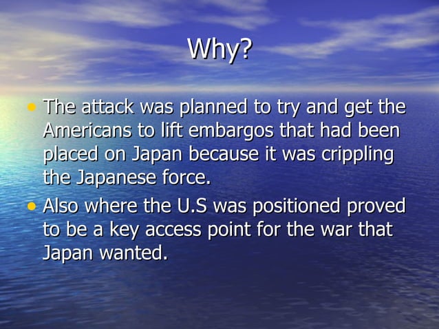 The attack on Pearl Harbor | PPT