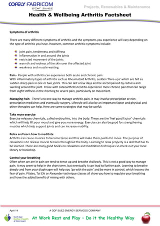 Fprm arthritis factsheet | PDF