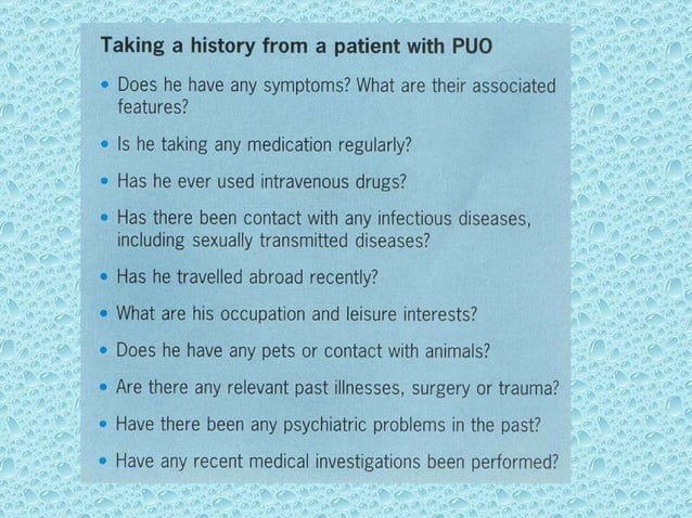 Pyrexia Of Unknown Origin (PUO) | PPT