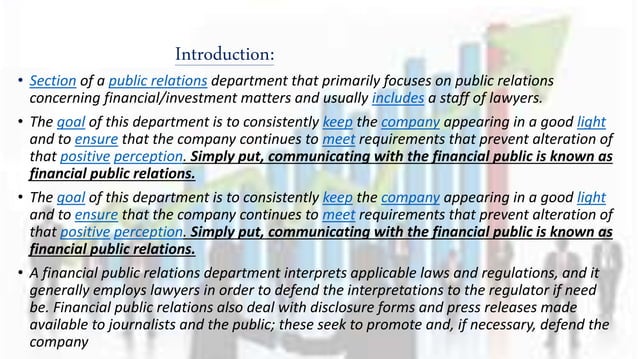 Financial Public Relations,introduction,publics,role of financial PR | PPTX