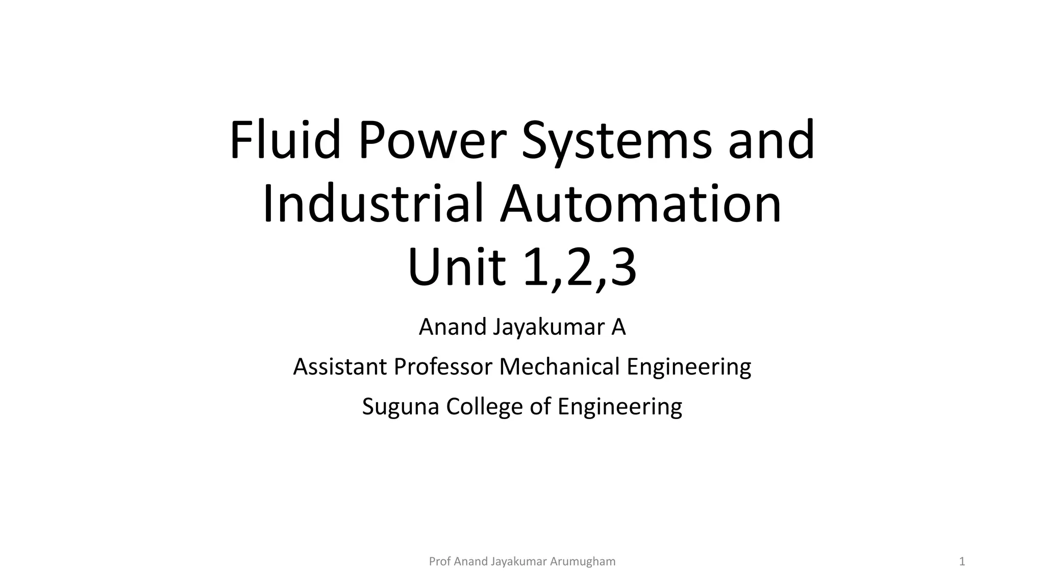 Fluid Power Systems and Industrial Automation | PDF