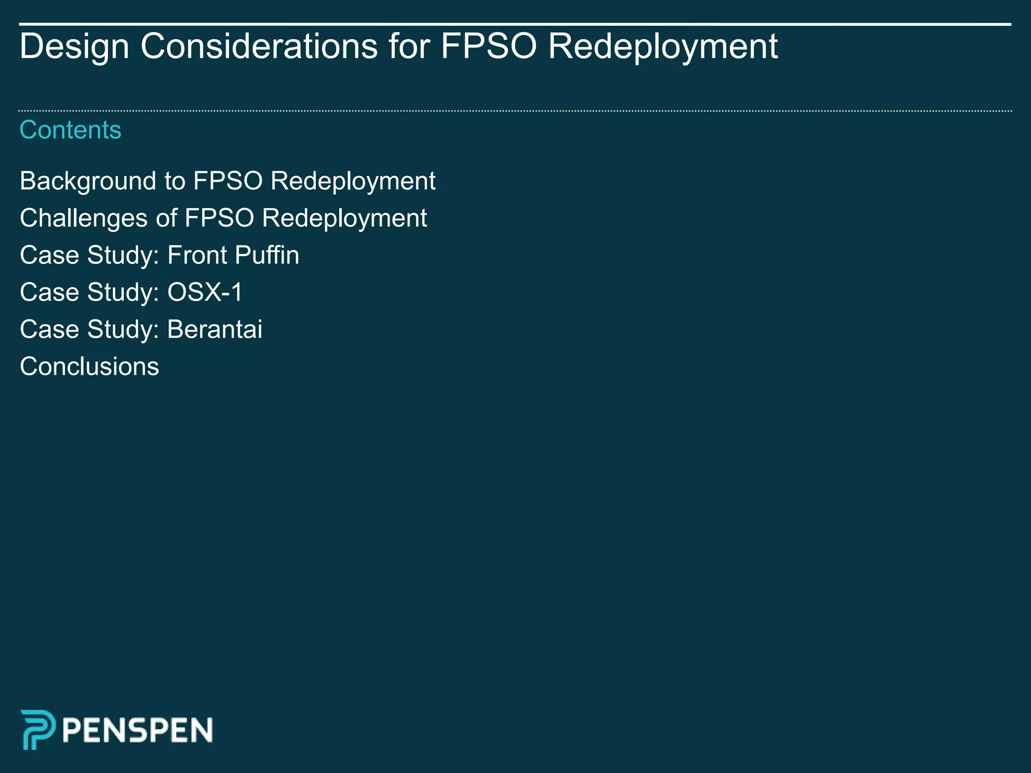 FPSO Redeployment | PDF