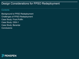 FPSO Redeployment | PDF