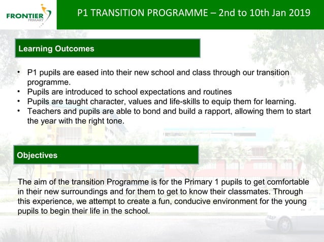FPS P1 Orientation Slides for AY2019 (Updated) | PPT