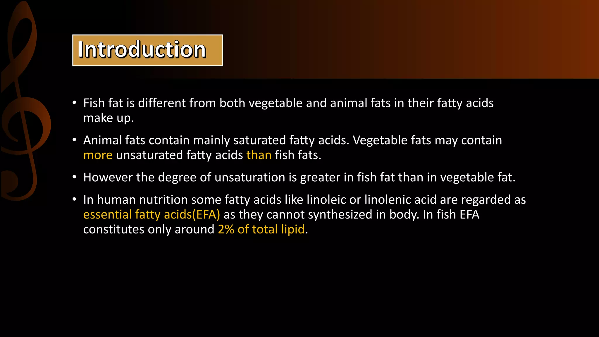 Fatty acid composition of fish liver and body oils | PPTX