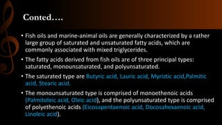 Fatty acid composition of fish liver and body oils | PPTX