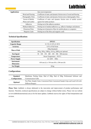 FPT-F1-Friction-Peel-Tester | PDF