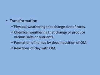 Fpt 2093 soil_science_week_6_factors_amp_processes_of_soil_formation | PPTX