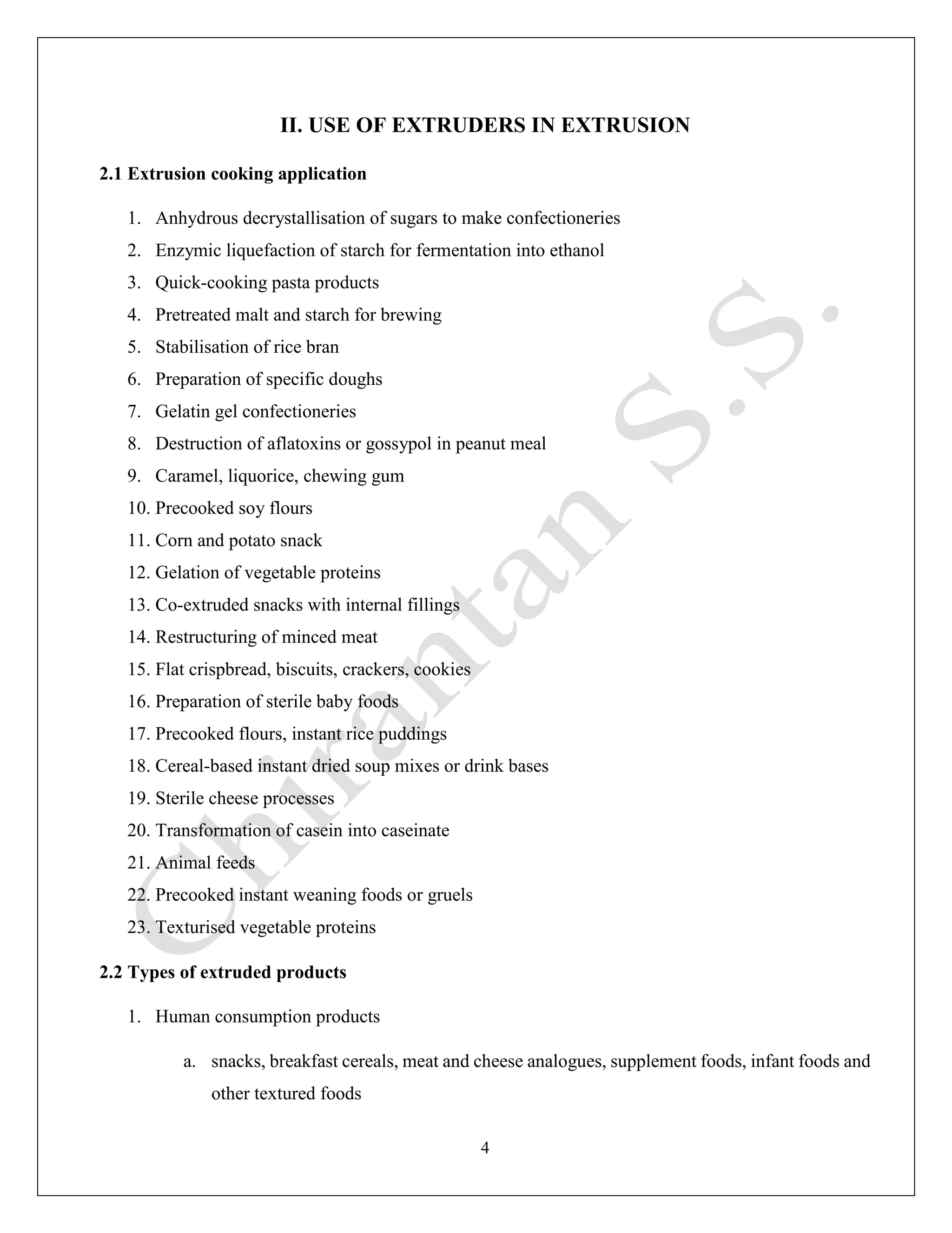 FPT-3513 FOOD EXTRUSION TECHNOLOGY (B.TECH FOOD TECHNOLOGY) | PDF