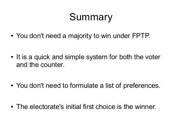 First Past The Post: How It Works