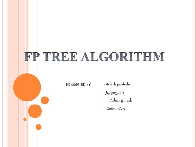 Fp tree algorithm | PPT
