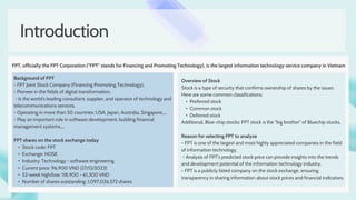 FPT stock price forecast for future.pptx