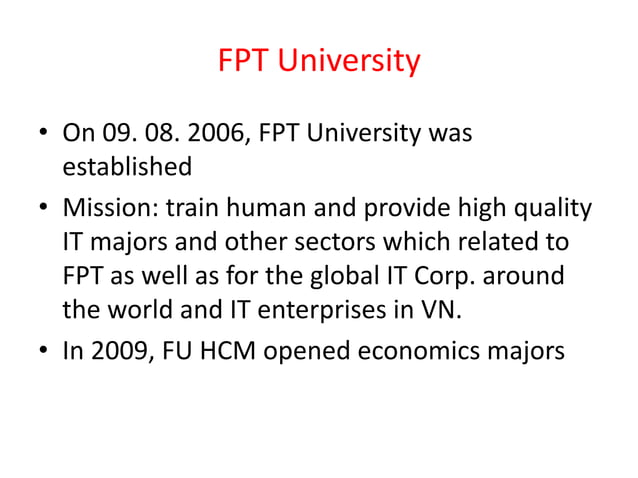 Fpt uni student presentation | PPT