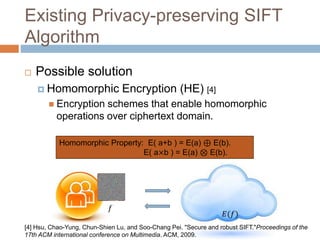 Towards Efficient Privacy-preserving Image Feature Extraction in Cloud Computing | PPTX | Cloud ...