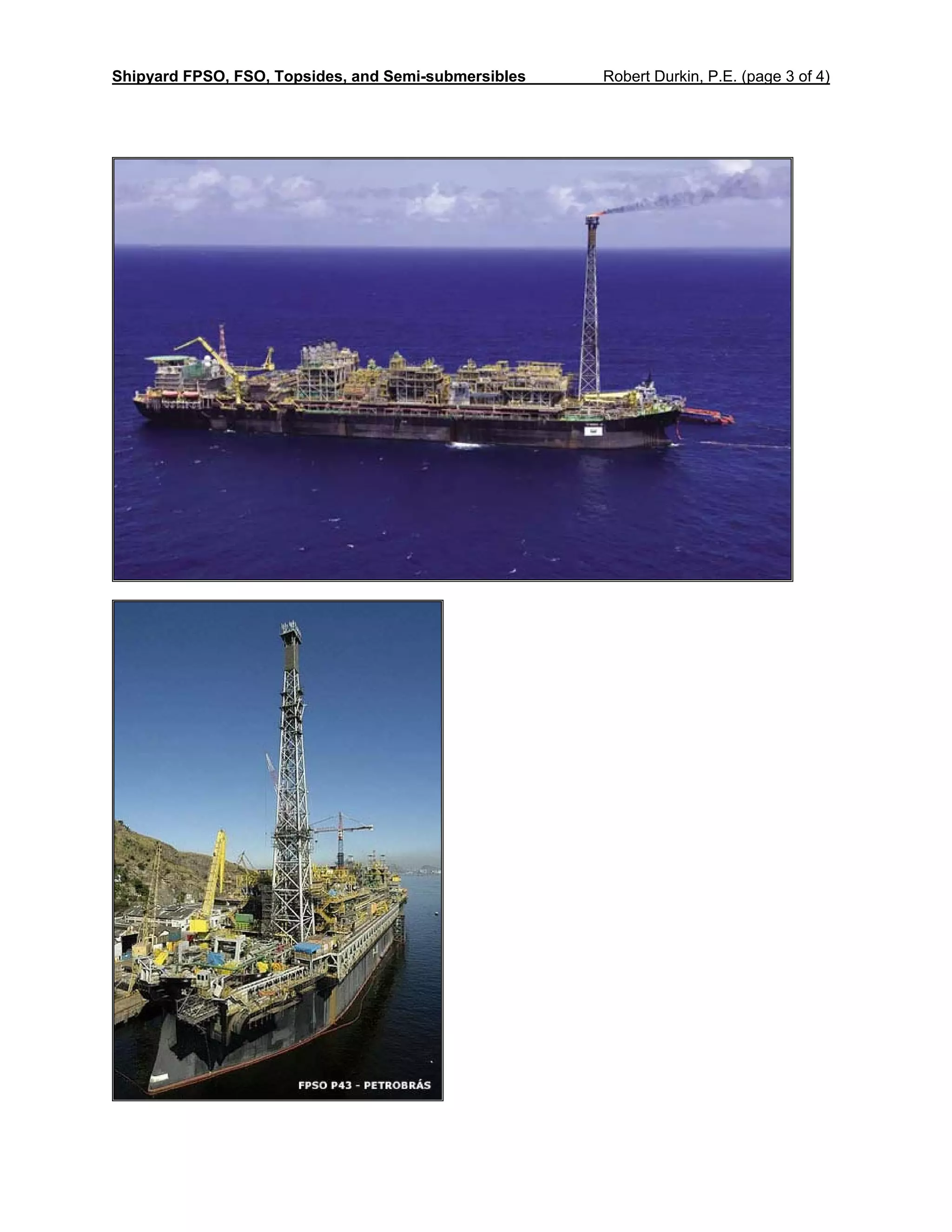 FPU FPSO & FSO Experince With Petrobras | PDF