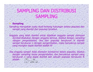 Fp unsam 2009 sampling dan-distribusi-sampling | PDF