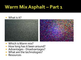 Fpwe2016 warm mix presentation | PPTX