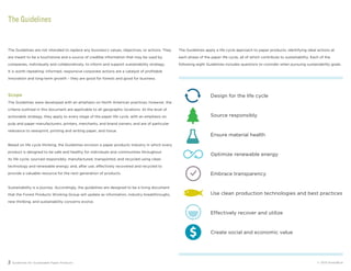 Guidelines for Sustainable Paper Products | PDF