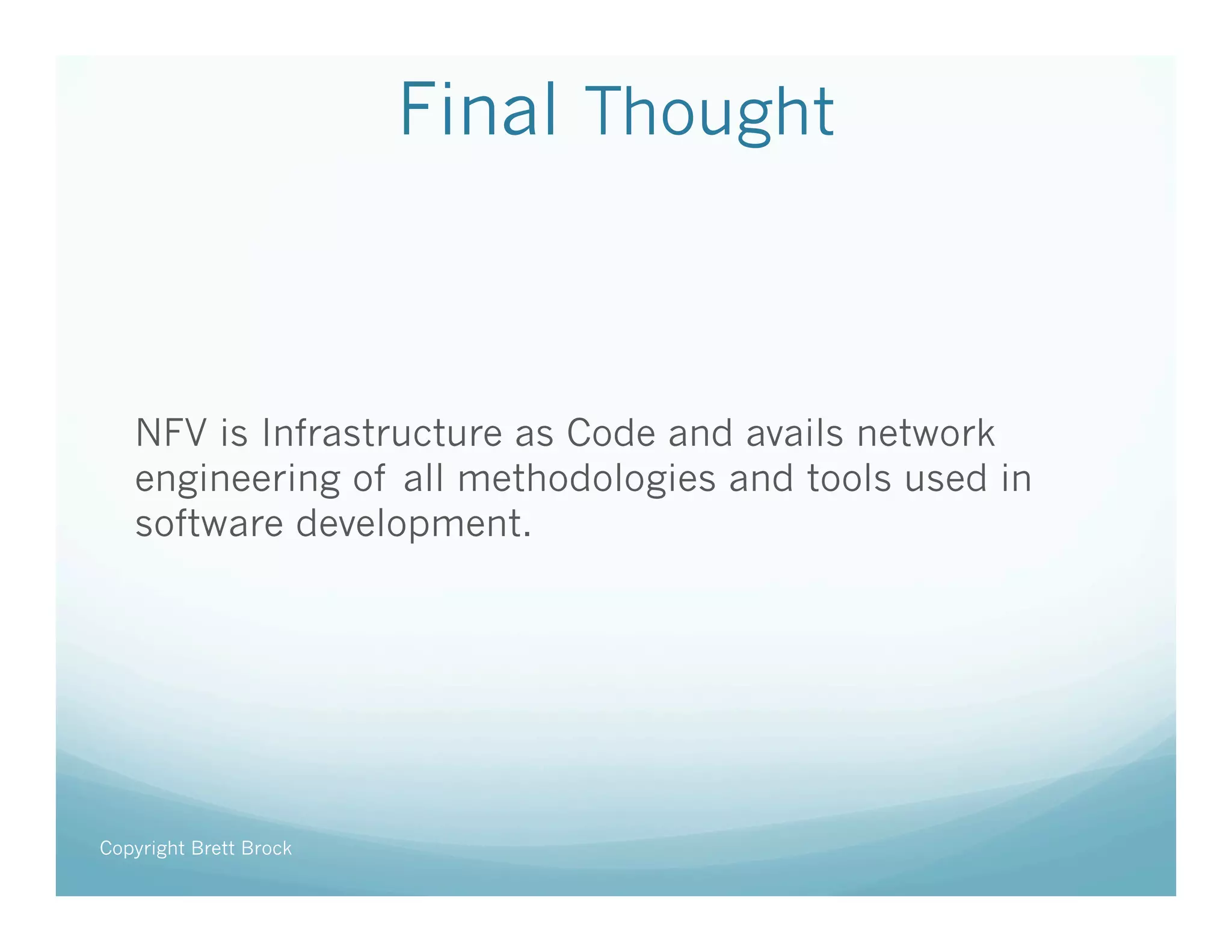 NFV: Infrastructure as Code | PPT | Free Download