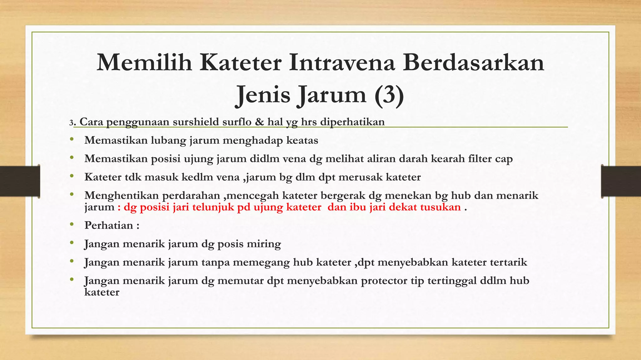 Pemasangan infus dengan baik dan benar | PPTX